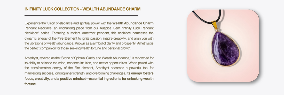 Infinity Luck Pendant Necklace - Wealth Abundance Charm – Auspice Gems